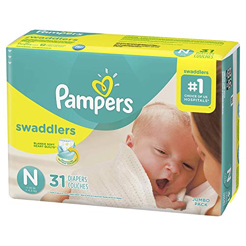 Pampers Swaddlers Newborn Diapers Size N 31 Count