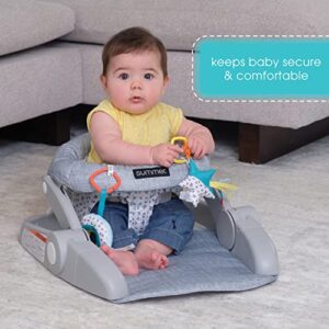 Summer® Learn-to-Sit™ 2-Position Floor Seat (Heather Gray) – Sit Baby Up in This Adjustable Baby Activity Seat Appropriate for Ages 4-12 Months – Includes Toys