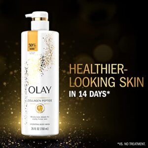 Olay Cleansing & Firming Body Wash with Vitamin B3 and Collagen, 26 fl oz (Pack of 4), White