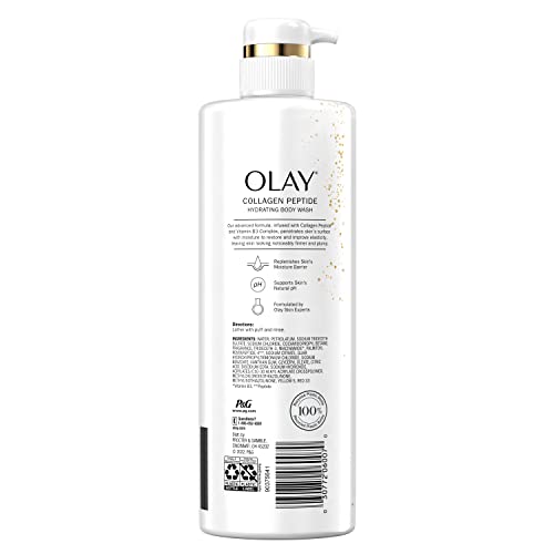 Olay Cleansing & Firming Body Wash with Vitamin B3 and Collagen, 26 fl oz (Pack of 4), White