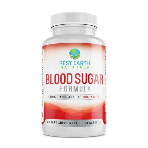 Blood Sugar Formula Advanced Support with Cinnamon, Chromium, Banaba, Guggul, Gymnema, and More 60 Count