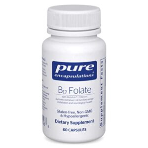 pure encapsulations b12 folate | energy supplement to support nerves* | 60 capsules