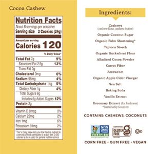 Simple Mills Cocoa Cashew Crème Sandwich Cookies - Gluten Free, Vegan, Healthy Snacks, 6.7 Ounce (Pack of 1)