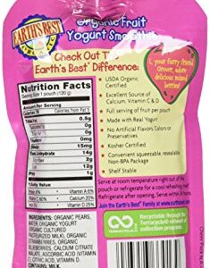 Earth's Best, Organic Fruit Yogurt Smoothie, Mixed Berry (Pack of 6)