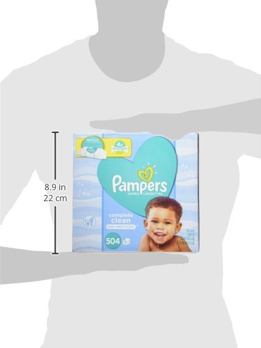 Baby Wipes, Pampers Baby Diaper Wipes, Complete Clean Scented, 7 Refill Packs for Dispenser Tub, 504 Total Wipes