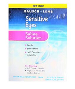 bausch and lomb sensitive eyes plus saline solution, twin pack – 24 oz (pack of 3)