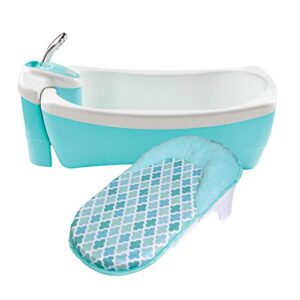 summer lil luxuries whirlpool bubbling spa & shower (blue) – luxurious baby bathtub with circulating water jets, 2 count (pack of 1)