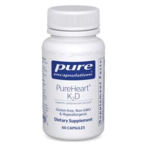 pure encapsulations pureheart k2d | hypoallergenic supplement to promote calcium homeostasis and cardiovascular function* | 60 capsules