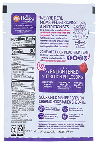 Happy Baby Organic Mixed Berry Yogurt Snacks, 1 OZ