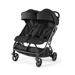 summer 3dpac cs+ double stroller, black – car seat compatible baby stroller – lightweight stroller with convenient one-hand fold, reclining seats, two extra-large canopies & parent friendly features