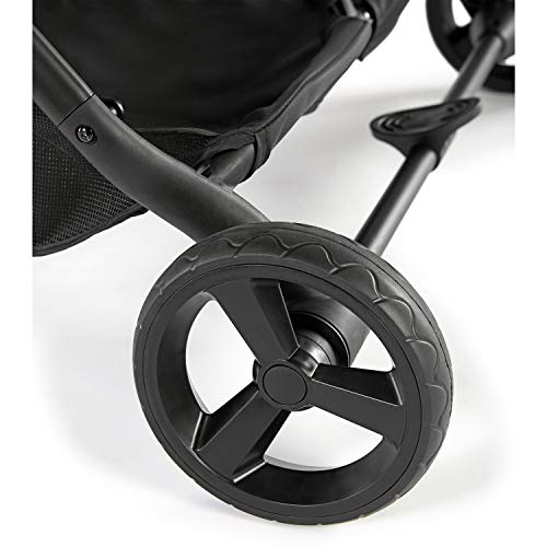 Summer 3Dpac CS+ Double Stroller, Black – Car Seat Compatible Baby Stroller – Lightweight Stroller with Convenient One-Hand Fold, Reclining Seats, Two Extra-Large Canopies & Parent Friendly Features