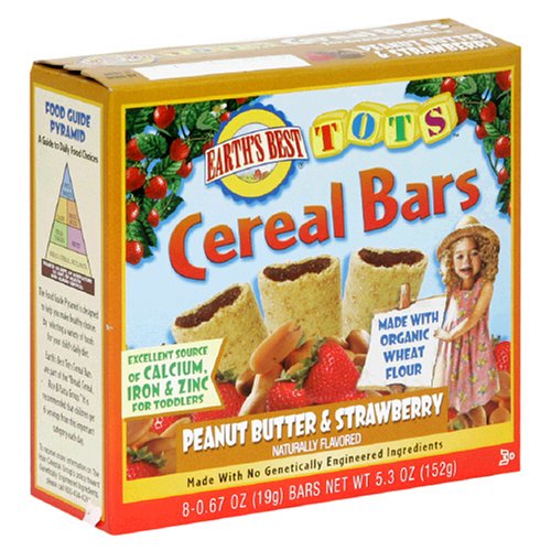 Earth's Best Tots Cereal Bar, Peanut Butter and Strawberry, 5.3-Ounce Units (Pack of 6)