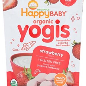 Happy Baby Organic Strawberry Yogurt Snacks, 1 OZ