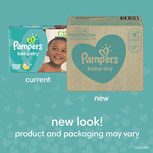 Pampers Baby Diapers and Wipes Starter Kit (2 Month Supply) - Baby Dry Disposable Baby Diapers (2 x 252 Count) with Sensitive Water Based Baby Wipes, 12X Pop-Top Packs, 864 Count