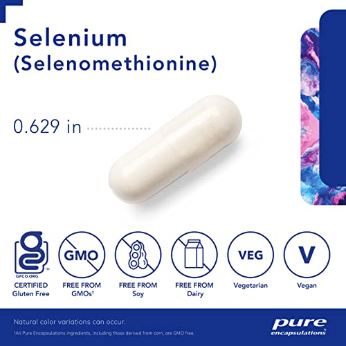 Pure Encapsulations Selenium (Selenomethionine) | Antioxidant Supplement for Immune System, Collagen and Thyroid Support* | 60 Capsules