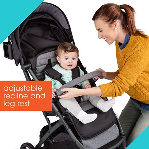 Summer 3Dpac CS+ Compact Fold Stroller, Black - Compact Car Seat Adaptable Baby Stroller - Lightweight Stroller with Convenient One-Hand Fold, Reclining Seat and Extra-Large Canopy