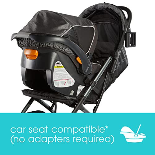 Summer 3Dpac CS+ Compact Fold Stroller, Black - Compact Car Seat Adaptable Baby Stroller - Lightweight Stroller with Convenient One-Hand Fold, Reclining Seat and Extra-Large Canopy