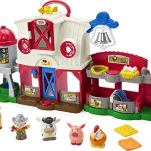 Fisher-Price Little People Toddler Learning Toy Caring For Animals Farm Electronic Playset With Smart Stages For Ages 1+ Years