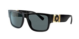 versace man sunglasses, black lenses acetate frame, 58mm