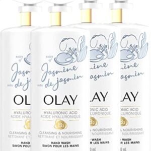 Olay Cleansing & Nourishing Hand Wash with Vitamin B3 + Hyaluronic Acid, 10.1 Fl Oz (Pack of 4)