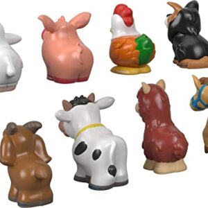 Fisher-Price Little People Toddler Toys Farm Animal Friends 8-Piece Figure Set For Pretend Play Ages 1+ Years