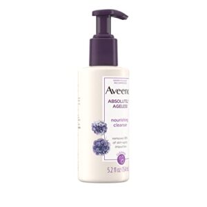 Aveeno Absolutely Ageless Nourishing Daily Facial Cleanser, Antioxidant-Rich Blackberry Extract, Non-Comedogenic Makeup-Removing Face Wash from Dermatologist-Recommended Brand, 5.2 fl. oz