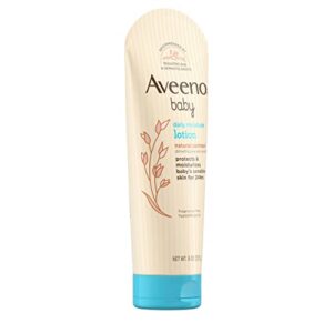 Aveeno Baby Daily Moisture Lotion for Delicate Skin with Natural Colloidal Oatmeal & Dimethicone, Hypoallergenic Moisturizing Baby Lotion, Fragrance-, Phthalate- & Paraben-Free, 8 fl. oz