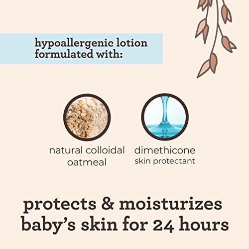 Aveeno Baby Daily Moisture Lotion for Delicate Skin with Natural Colloidal Oatmeal & Dimethicone, Hypoallergenic Moisturizing Baby Lotion, Fragrance-, Phthalate- & Paraben-Free, 8 fl. oz