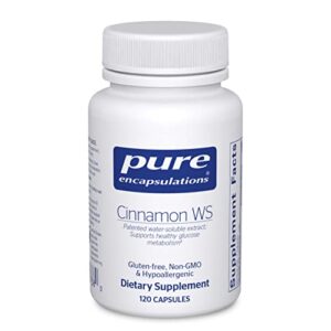 pure encapsulations cinnamon ws | patented water-soluble extract for healthy carbohydrate metabolism | 120 capsules