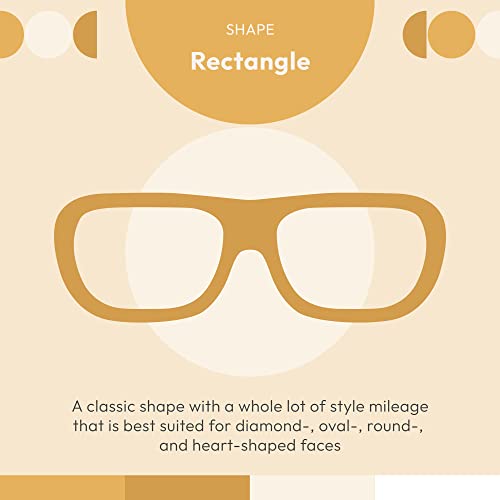 EYEBUYDIRECT Rectangle Sunglasses, Scratch-Resistant Sunglasses for Women and Men with UV Protection, DeterminedCurrent, Polarized