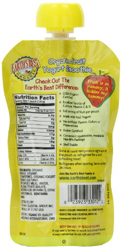 Earth's Best Sesame Street Fruit Yogurt Smoothies - Strawberry Banana - 4.2 oz - 6 pk