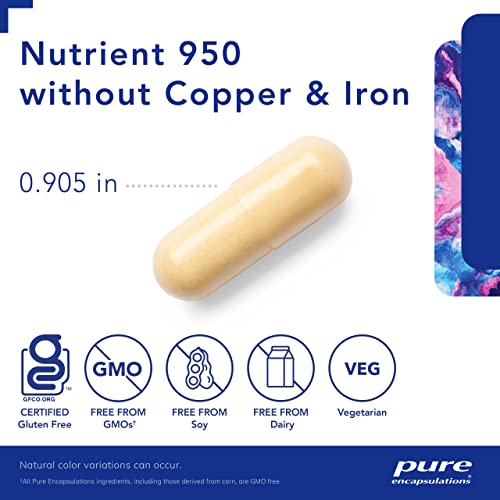 Pure Encapsulations Nutrient 950 Without Copper & Iron | Hypoallergenic Multi-Vitamin/Mineral Formula for Optimal Health | 90 Capsules