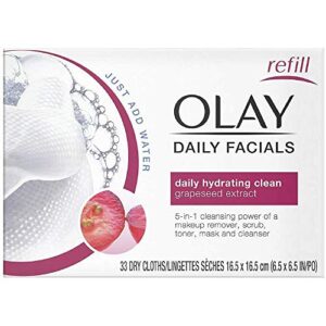 olay 4-in-1 daily facial cloths normal – 33 ct, pack of 4