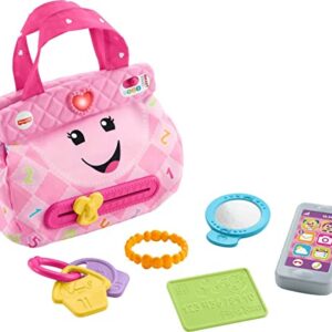 Fisher-Price Laugh & Learn Baby & Toddler Toy My Smart Purse Pretend Dress Up Set With Lights & Learning Songs For Ages 6+ Months