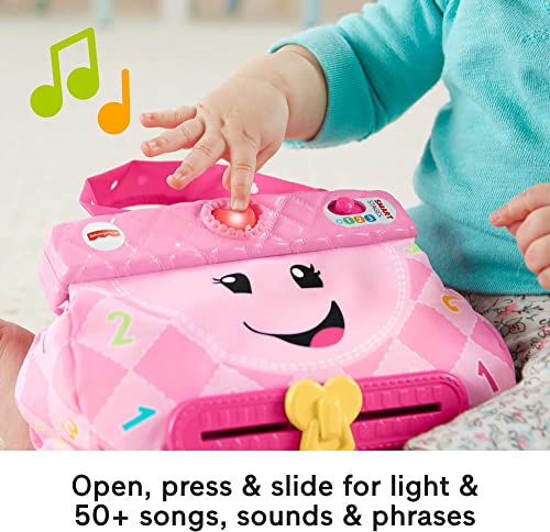 Fisher-Price Laugh & Learn Baby & Toddler Toy My Smart Purse Pretend Dress Up Set With Lights & Learning Songs For Ages 6+ Months