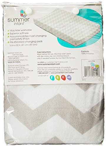 Summer Ultra Plush Changing Pad Cover, Chevron