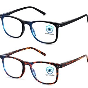 Blue Light Blocking Glasses, Blue Blocker Computer Glasses for Men Women, Anti Glare 400 UV & Eye Strain Fake Square Glasses