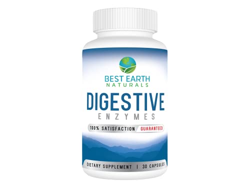 Best Earth Naturals Digestive Enzymes Maximum Strength Formula to Help Promote Healthy Digestion 30 Vegetable Capsules