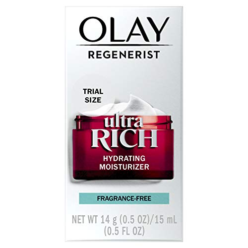 Olay New Regenerist Ultra Rich Face Moisturizer, Fragrance-Free, Trial Size, 0.5 oz