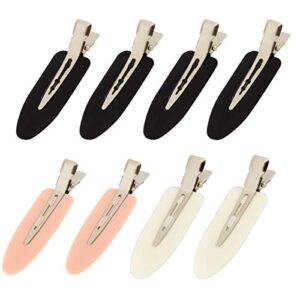 8 pieces no bend hair clips- no crease hair clips styling duck bill clips no dent alligator hair barrettes for salon hairstyle hairdressing bangs waves woman girl makeup application