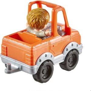 Fisher-Price Little People Toddler Toy Help A Friend Pick Up Truck Orange Vehicle & Figure for Pretend Play Ages 1+ Years