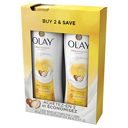 Body Wash for Women by Olay, Body Wash with Shea Butter - 16 Fl Oz- (Pack of 2)