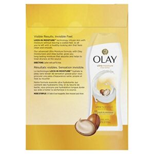 Body Wash for Women by Olay, Body Wash with Shea Butter - 16 Fl Oz- (Pack of 2)