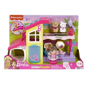 Fisher-Price Little People Barbie Toddler Playset Play and Care Pet Spa with Music Sounds & 4 Pieces for Ages 18+ Months