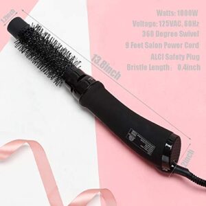 Hair Dryer Brush & Volumizer Hot Air Brush, 3-in-1 Blow Dryer Brush Styler for Straightening, Curling, Salon Negative Ion Ceramic Lightweight Dryers Straightener Curl Hair Brush for Wet and Dry Hair