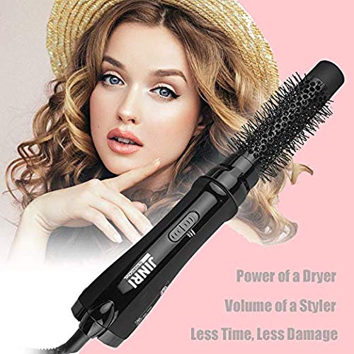 Hair Dryer Brush & Volumizer Hot Air Brush, 3-in-1 Blow Dryer Brush Styler for Straightening, Curling, Salon Negative Ion Ceramic Lightweight Dryers Straightener Curl Hair Brush for Wet and Dry Hair