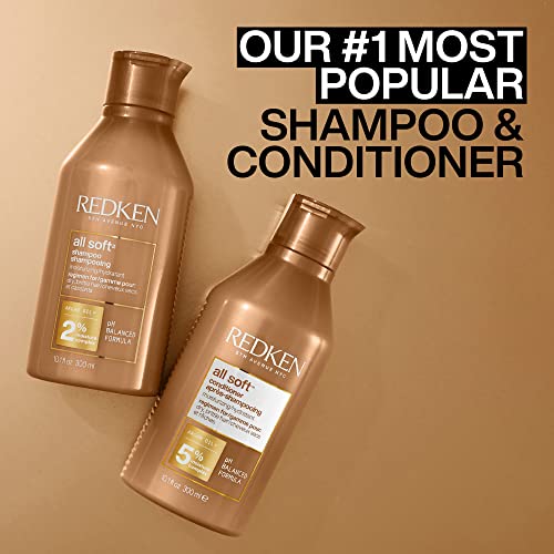 Redken All Soft Conditioner | For Dry / Brittle Hair | Moisturizes & Provides Intense Softness | With Argan Oil | 33.8 Fl Oz