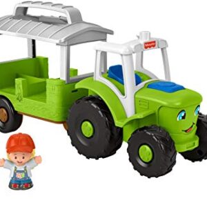 Fisher-Price Little People Toddler Musical Toy Caring For Animals Tractor Farm Vehicle & 3 Figures For Ages 1+ Years