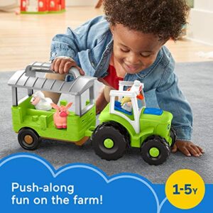 Fisher-Price Little People Toddler Musical Toy Caring For Animals Tractor Farm Vehicle & 3 Figures For Ages 1+ Years