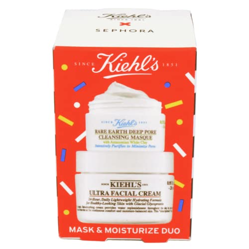 Kiehl's Mask & Moisturize Duo - Rare Earth Deep Pore Cleansing Masque and Ultra Facial Cream